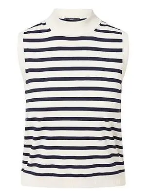 Max Mara Stallo Striped Knitted Top - Navy Pinstripes