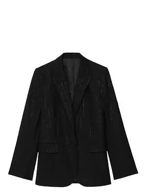 Zadig&Voltaire Valse Single-breasted Woven Blazer - Black