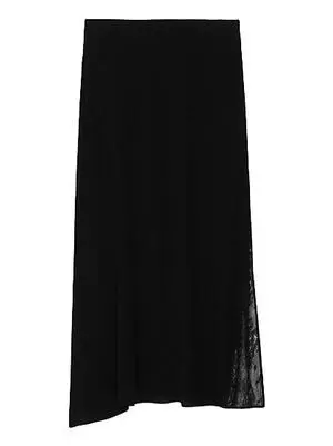 Zadig&Voltaire Jayla Lace-trim Woven Midi Skirt - Black
