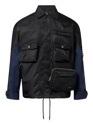 TOGA VIRILIS Patch-Pocket Nylon Jacket Black