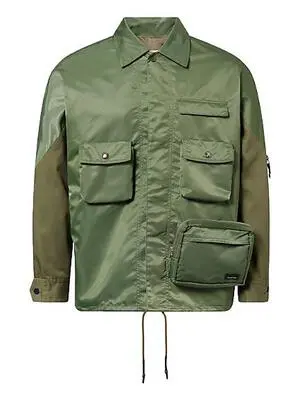 TOGA VIRILIS Patch-Pocket Nylon Jacket Khaki