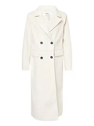 4TH & RECKLESS Melia Double-breasted Woven Coat - Cream