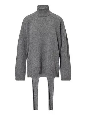 Issey Miyake Knit High-neck Wool Jumper - Charcoal