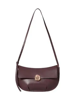 Claudie Pierlot Hardware-embellished Leather Cross-body Bag - Burgundy