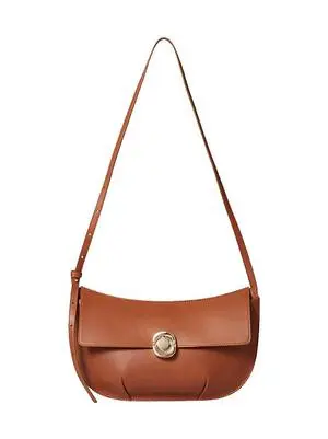 Claudie Pierlot Hardware-embellished Leather Cross-body Bag - Camel