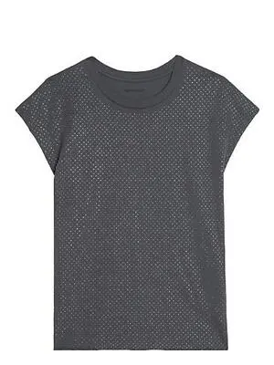 Zadig&Voltaire Rhinestone-embellished Cotton-jersey Tank Top - Medium Grey