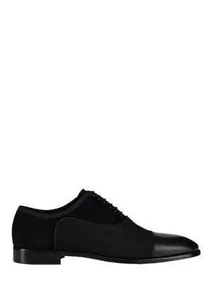 CHRISTIAN LOUBOUTIN Greggory Flat Leather Derby Shoes - Black