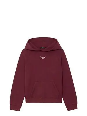 Zadig&Voltaire Rhinestone-embellished Cotton-blend Hoody - Burgundy
