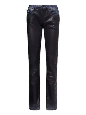 Acne Studios Coated Slim-leg Denim Jeans - Black