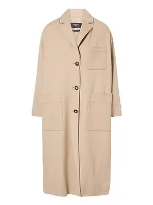 Max Mara Notch-lapels Wool-blend Coat - Camel