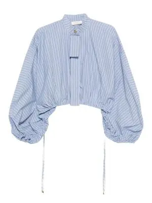 Zimmermann Denim Cotton Blouse - Sky Blue