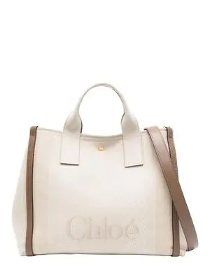 Chloé Carry Canvas Tote Bag - Beige