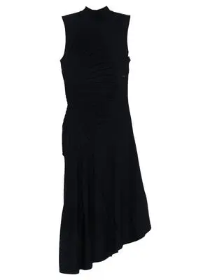 Alaïa Wool Asymmetric Dress Blue