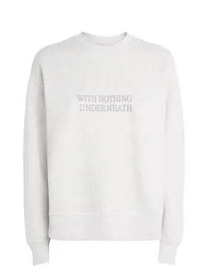 WITH NOTHING UNDERNEATH Cotton Spencer Sweatshirt - Grey