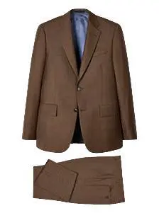 Paul Smith The Brierley Sharkskin Wool Suit - Brown