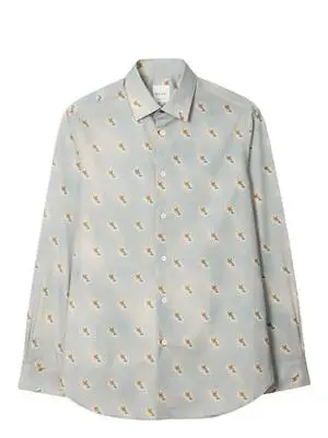 Paul Smith Tailored-fit 'ditsy Fruit' Print Shirt - Blue