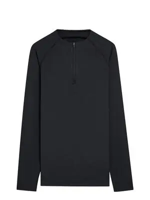 CONDITION Stretch-jersey Quarter-zip Top - Black
