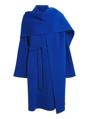 Lafayette 148 New York Wool-cashmere Detachable Cape Coat - Blue