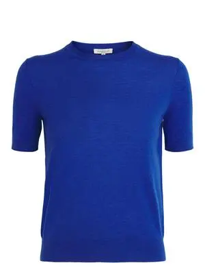 Lafayette 148 New York Cashmere Crew-neck Sweater - Blue