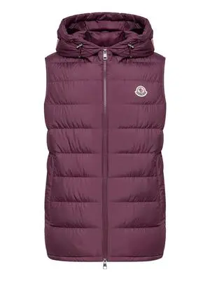 Moncler Marseillan Hooded Down Vest - Red