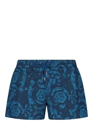 Versace Barocco Swim Shorts - Blue