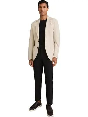 REISS Slim-fit Drawstring Trousers - Black