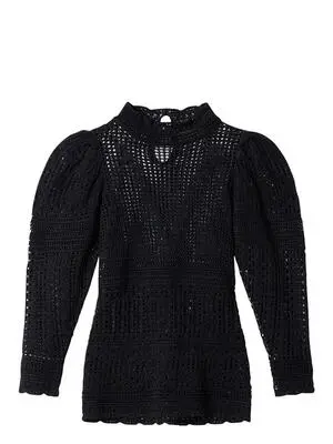 Isabel Marant Dahara Lightweight Openwork Knit Sweater - Black