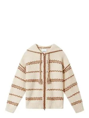 Isabel Marant Rolian Hooded Cardigan - Ecru/bronze
