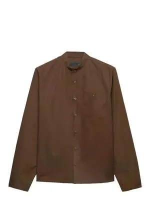Prada Chest-pocket Collared Shirt - Brown