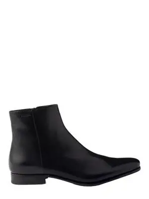 Prada 44mm Debossed-logo Zip Boots - Black