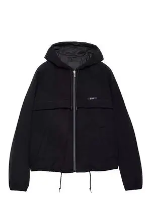 Prada Raglan-sleeve Hooded Jacket - Black