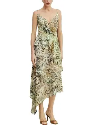 MARCIANO Animal-print Midi Dress - Neutrals