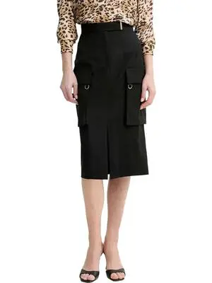 Guess Flap-pocket Midi Skirt - Black