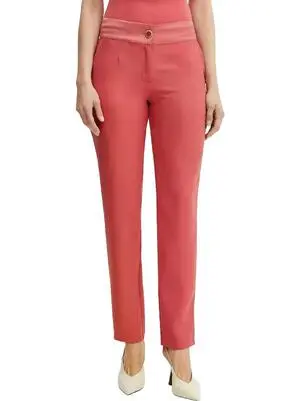 Guess Buttoned Slim-fit Trousers - Pink