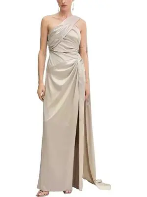 MARCIANO One-shoulder Draped Maxi Dress - Neutrals