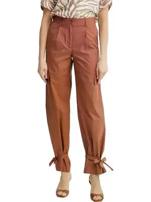 Guess Bow-detail Cargo Pants - Brown