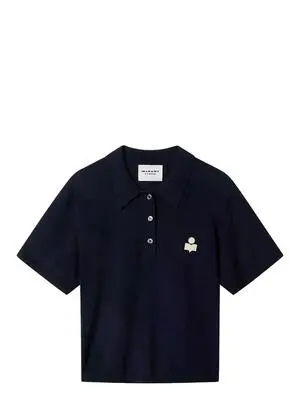 MARANT ETOILE Althea Logo Polo Top - Blue