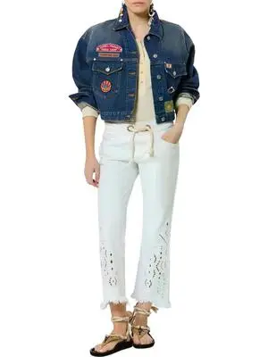 MARANT ETOILE Stephy Embroidery Jacket - Grey