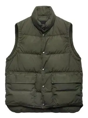 Prada Padded Gilet With Patch Pockets - Green
