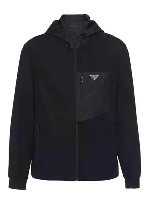 Prada Zip-up Hooded Jacket - Black