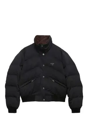 Prada Logo-detail Padded Jacket - Black