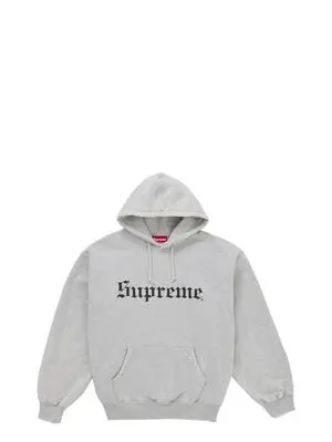 Supreme Washed Old English Hooded Sweatshirt - Heather Grey