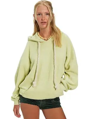 Free People Looped In Hoodie - Lemon Ice