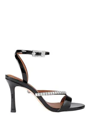Kurt Geiger Patent Leather Embellished Sandals 90 - Black