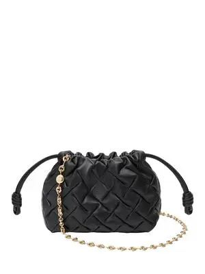 Loewe Mini Pinched Leather Flamenco Purse - Black