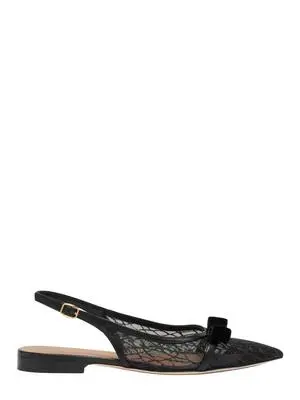 MALONE SOULIERS Jama Slingback Flat Pumps - Black
