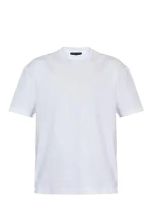 Giorgio Armani Embroidered Crew-neck T-shirt - White