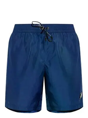 Dolce & Gabbana Logo-plaque Swim Shorts - Blue