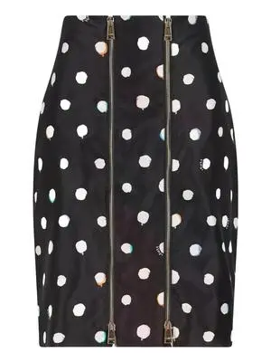Fendi Falena Dots Printed Mini Skirt - Black