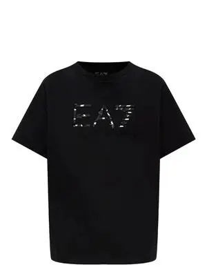 Emporio Armani Logo Graphic T-shirt - Black